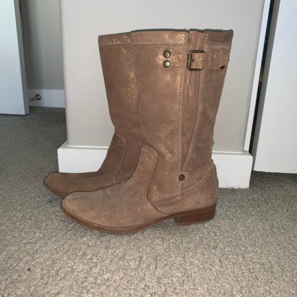 Matisse | Shoes | Gold Matisse Calf Height Boots | Poshmark